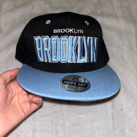 Accessories | Brooklyn Snapback Hat Blue And Black | Poshmark
